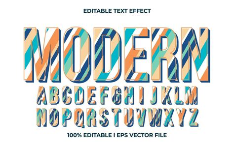 Modern Editable Text Modern Lettering Typography Font Style Colorful 3d Text For Tittle