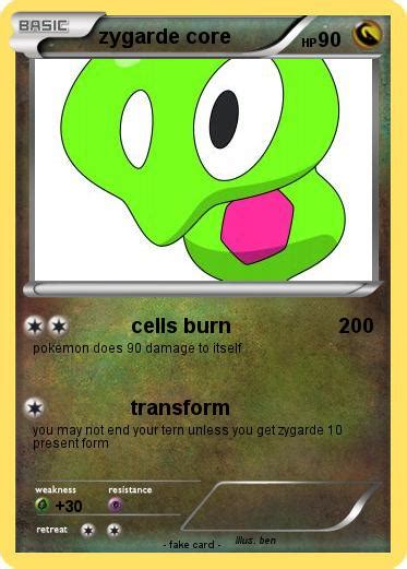 Pokémon Zygarde Core 20 20 Cells Burn My Pokemon Card