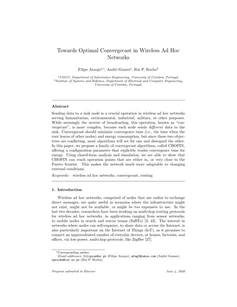 Pdf Towards Optimal Convergecast In Wireless Ad Hoc Networks