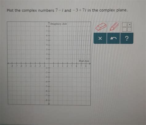 solved plot the complex numbers 7 i and 3 7i in the