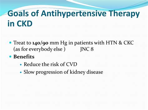 Ppt Managing Hypertension And Ckd Evaluation Therapy And Lifestyle