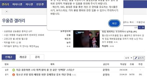 우울증 갤러리서 만난 10대와 성관계 동영상 유포 협박까지한 20대 결국은