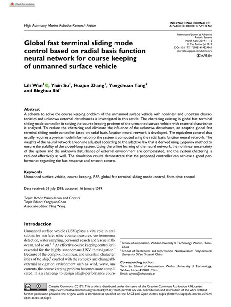 Pdf Global Fast Terminal Sliding Mode Control Based On Radial Basis