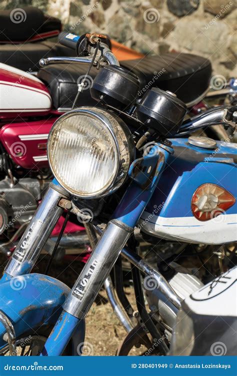Motorcycles Parked In The Main Street Of The City Of Sturgis During
