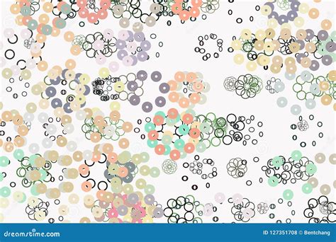 Circles Or Ellipses Abstract Geometric Background Pattern Details Messy Illustration