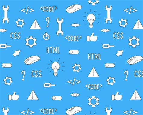 Premium Vector Programming Seamless Pattern Modern Background Of Computer And Developing Software