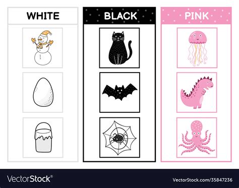 Learn Primary Colors Color Sorting Activity Vector Image