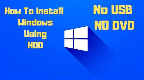 How To Install Windows Without DVD Pendrive HDD Trick YouTube