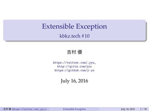 extensible exception ppt