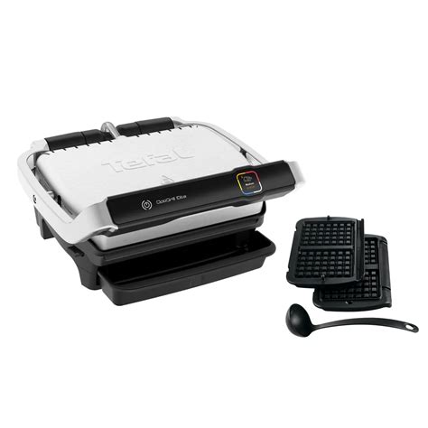 Умный электрогриль Tefal Optigrill Elite GC750D30 с насадкой для вафель ...