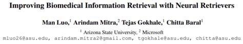 Aaai2022 利用神经检索器改进生物医学信息检索 智源社区
