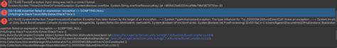 exception scripting null and another wierd error r unity3d
