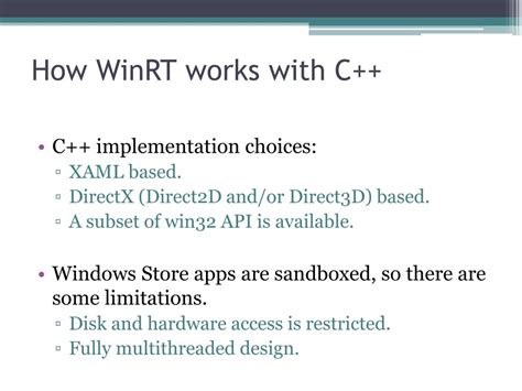 PPT Effective WinRT With C PowerPoint Presentation Free Download ID 2298474