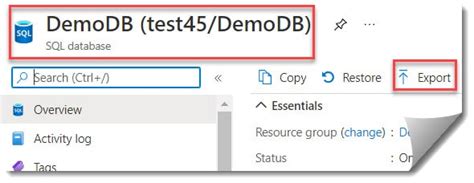 Export Azure Sql Database Azure Lessons
