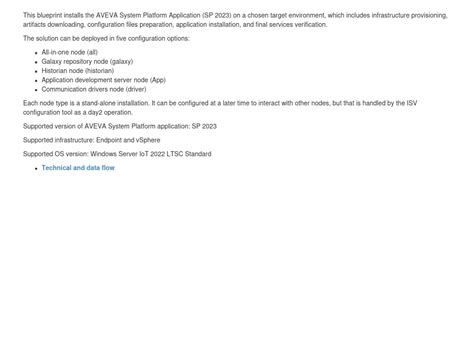 Overview Of The Aveva System Platform Blueprint Dell Nativeedge With Aveva Blueprint Guide