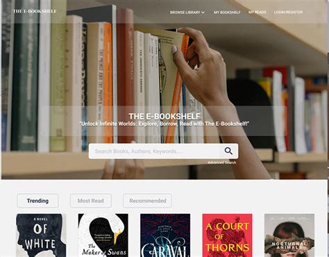 The E Bookshelf Book Borrowing Process Behance