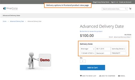 Frontend Display Of Advanced Delivery Date Magento 2 Advanced Delivery Date Extension