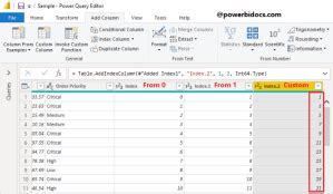 Creating An Index Column Using A Power Query Power BI Docs
