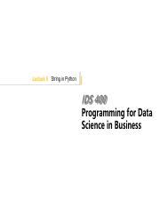 Introduction To String Manipulation In Python IDS Course Hero
