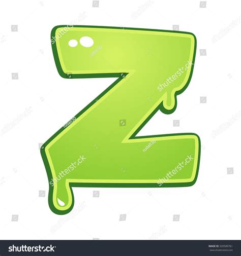 Slimy Font Type Letter Z เวกเตอรสตอก ปลอดคาลขสทธ 320589761