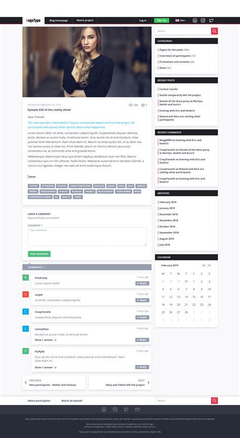 Blog Design UI On Behance Blog Design UI On Behance