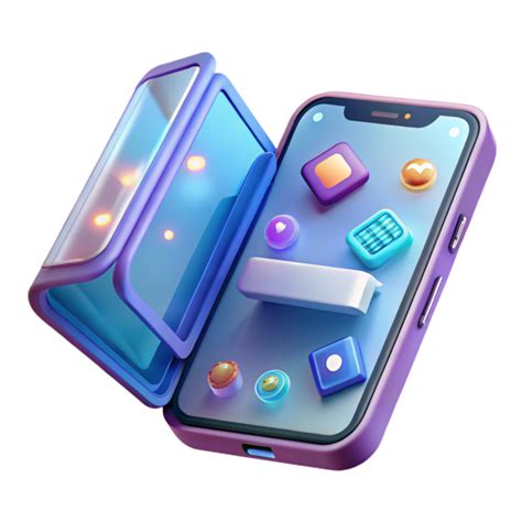 Modern Mobile Interface Design Colorful App Icons Futuristic Ui