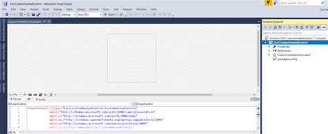 create a usd custom hosted control with vs 2017 and nuget carl de souza