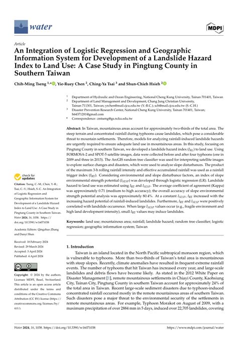 Pdf An Integration Of Logistic Regression And Geographic Information System For Development Of