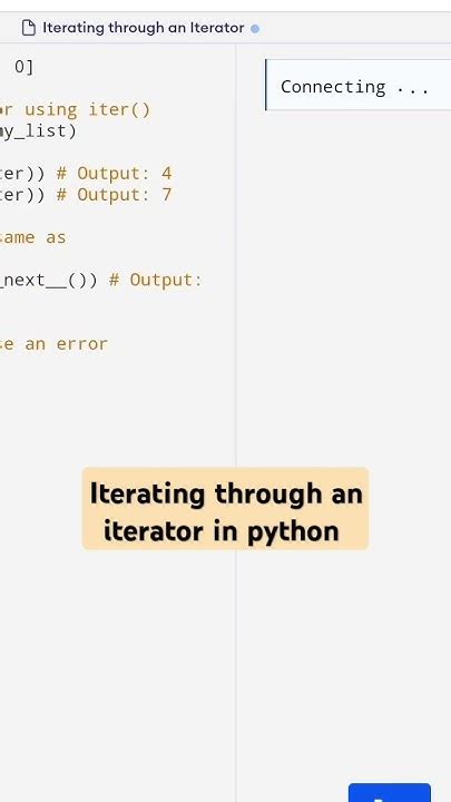 Iterating Through An Iterator In Python Ctutorialbynaziasohail Youtube