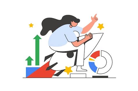 Premium Vector Business Startup Outline Web Concept With Character Scene Woman Launches New