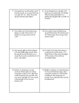 Scale Factor Practice By Texas 7th Grade Math Teachers Pay Teachers