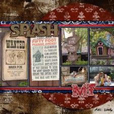Splash Mountain Disney Scrapbooking Layouts Disney Scrapbook Disney