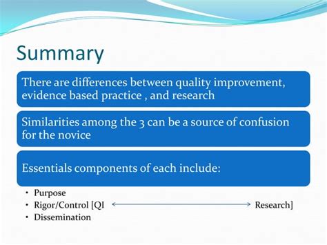 Difference Between QI EBP Research PPTX Medical Health
