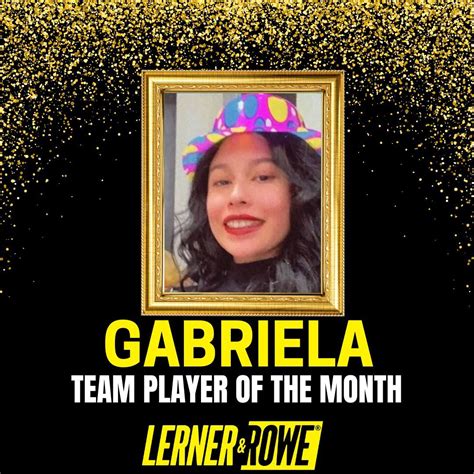 Congratulations To Gabriela Martinez She Is Our May Team Player Of The
