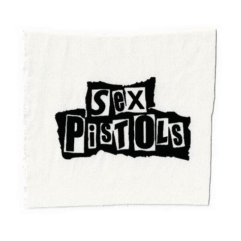 Sex Pistols White Patch Black Font Logo