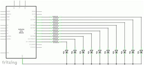 Ampelanlage mit Arduino Mit Fussgängern und Fahrspuren