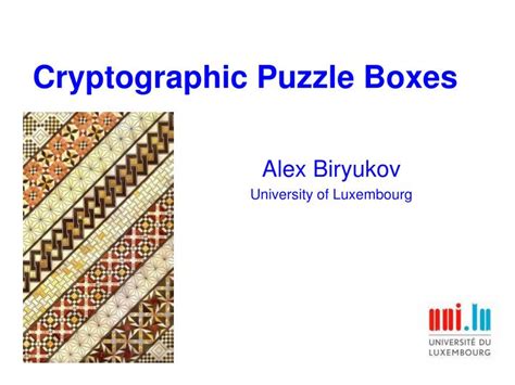 Ppt Cryptographic Puzzle Boxes Powerpoint Presentation Free Download