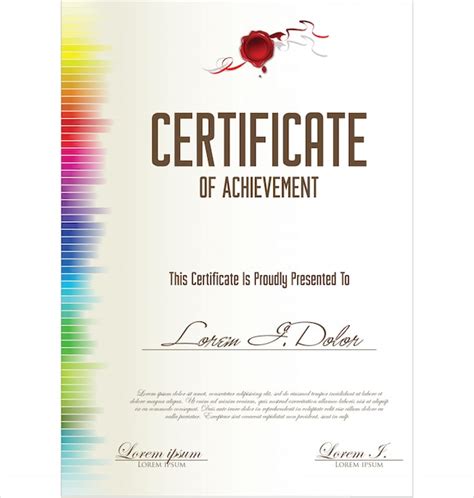 증명서 프리미엄 벡터