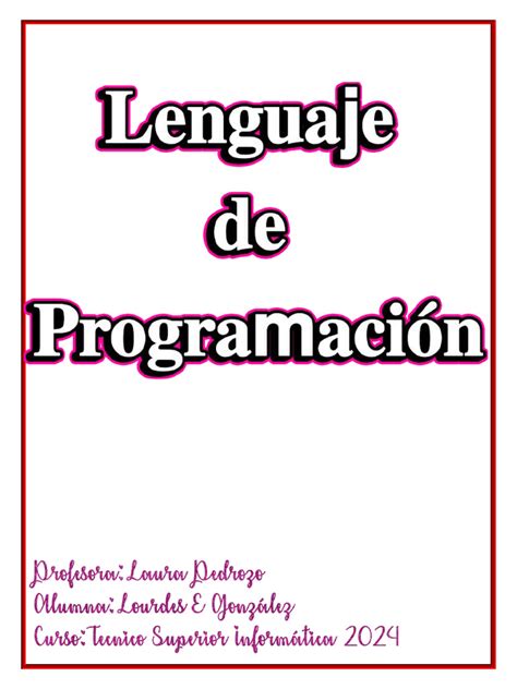lenguaje de programación pdf lenguaje de programación arte