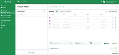 websocket client mqtt broker