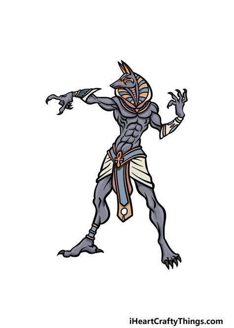 Anubis Drawing How To Draw Anubis Step By Step