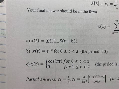 Fourier Series Calculations Question In Comments R Electricalengineering