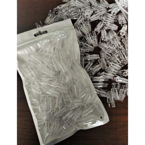 Jual PLUGBOOT BENING RJ45 CAT5 CAT5E CAT6 SARUNG KONEKTOR KABEL LAN PLUG BOOT ISI 50 PCS