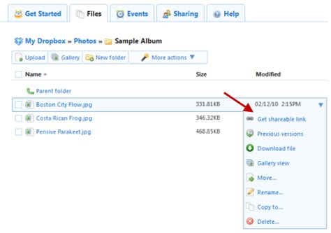 Link To A Dropbox File Or Folder Using Dropbox Short Url