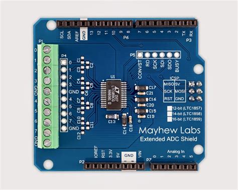 16 Bit Extended Adc Shield Mayhew Labs