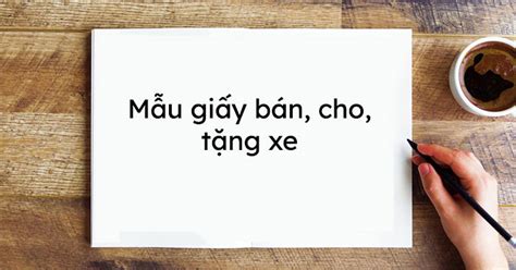 Top 6 Mẫu Giấy Bán Xe Oto Mới Nhất Năm 2023 The First Knowledge