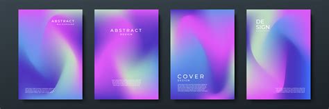 현대 추상 흐린 색상 그라데이션 패턴으로 설정된 흐린 배경입니다 브로셔 포스터 배너 전단지 및 카드를 위한 부드러운 템플릿 컬렉션 벡터 그림입니다 0명에 대한 스톡 벡터