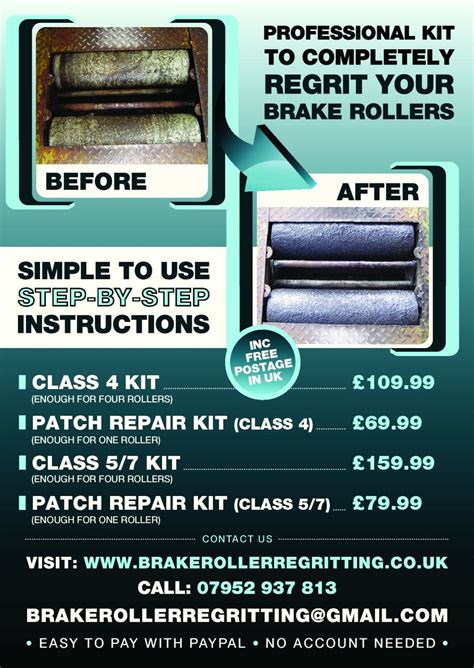 Mot Class 4 Brake Rollertester Diy Regritting Regrit Kit For All 4x