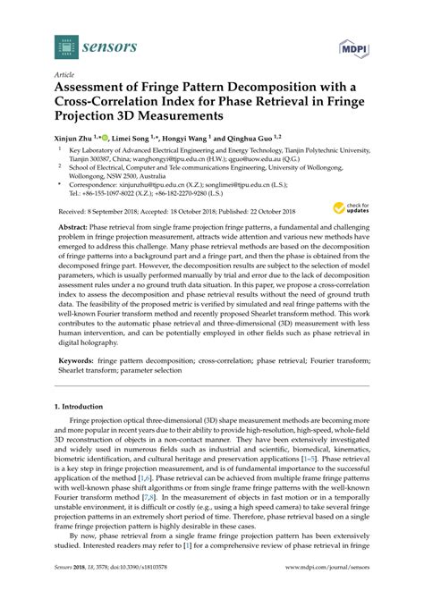 pdf assessment of fringe pattern decomposition with a cross