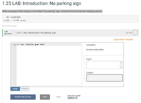 Solved 125 Lab Introduction No Parking Sign Write A